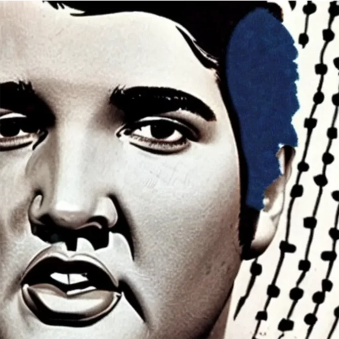 Elvis Presley in the style of Pablo Picasso 3 - Artists Meet Artists