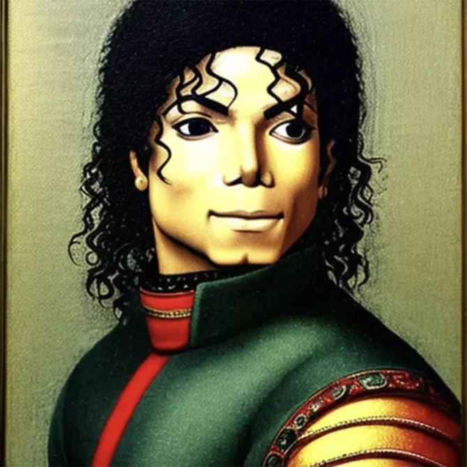 Michael Jackson in the style of Raphael 7 - Artists Meet Artists