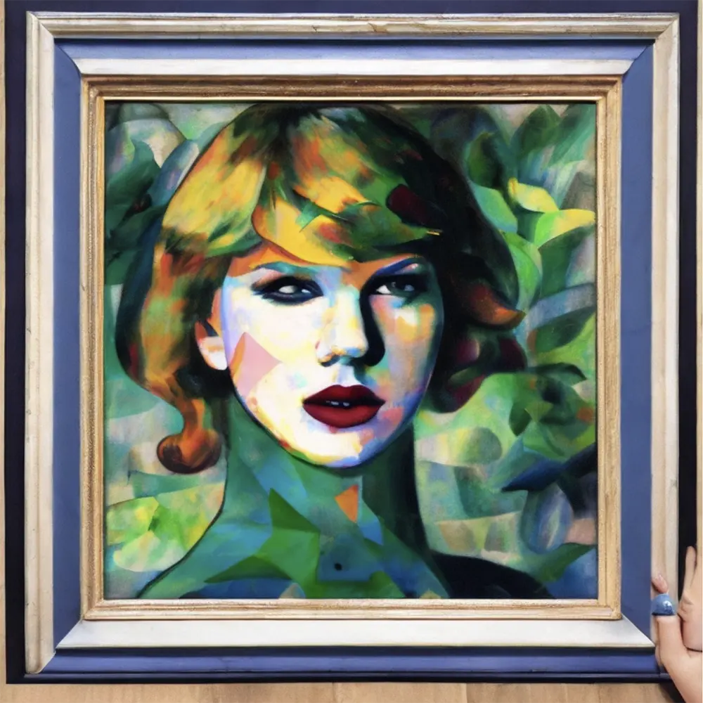 Taylor Swift in the style of Paul Cezanne 10 - Artists Meet Artists