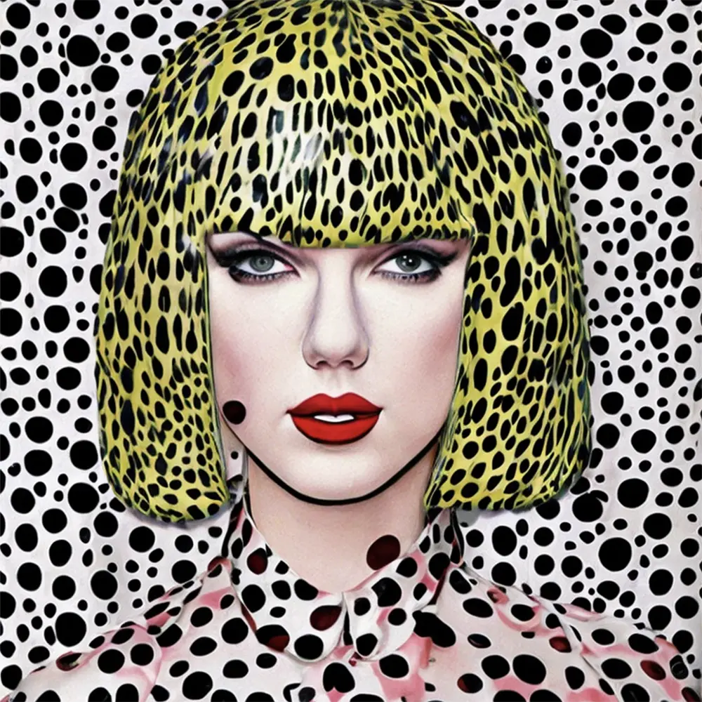Taylor Swift in the style of Yayoi Kusama 44 - Artists Meet Artists