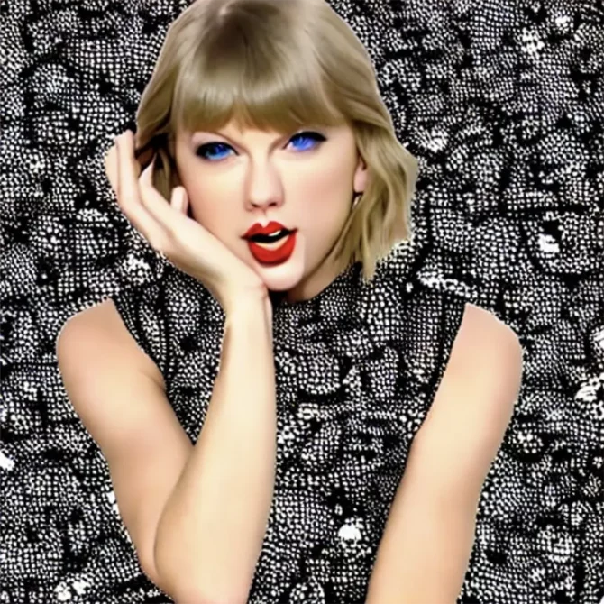 Taylor Swift in the style of Yayoi Kusama 50 - Artists Meet Artists