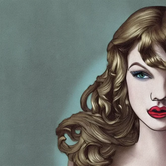 Taylor Swift in the style of Michelangelo 19 - Artists Meet Artists