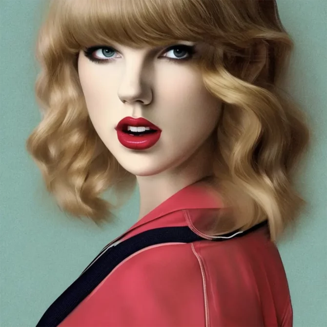 Taylor Swift in the style of Jim Nutt 10 - Artists Meet Artists